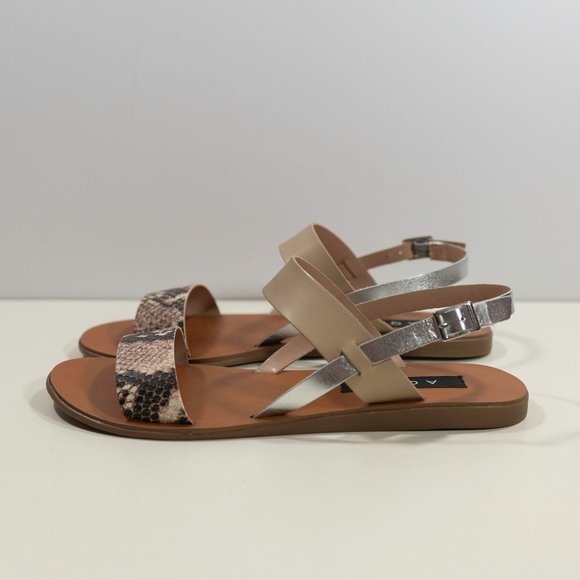 Aqua | Shoes | Aqua Sam Snake Print Strappy Sandals | Poshmark